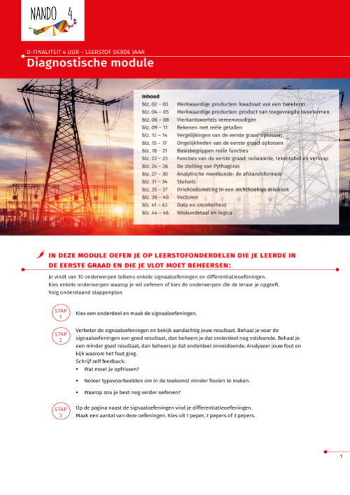 Nando 3 - set van 17 modules, vademecum en diagnostische module D-4 uur ...