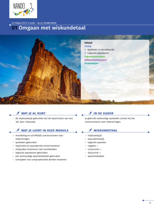 Nando 3 - set van 18 modules, vademecum en diagnostische module D-5 uur ...