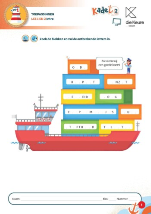 Kadet 2 - set van 8 werkboeken - die Keure Educatief